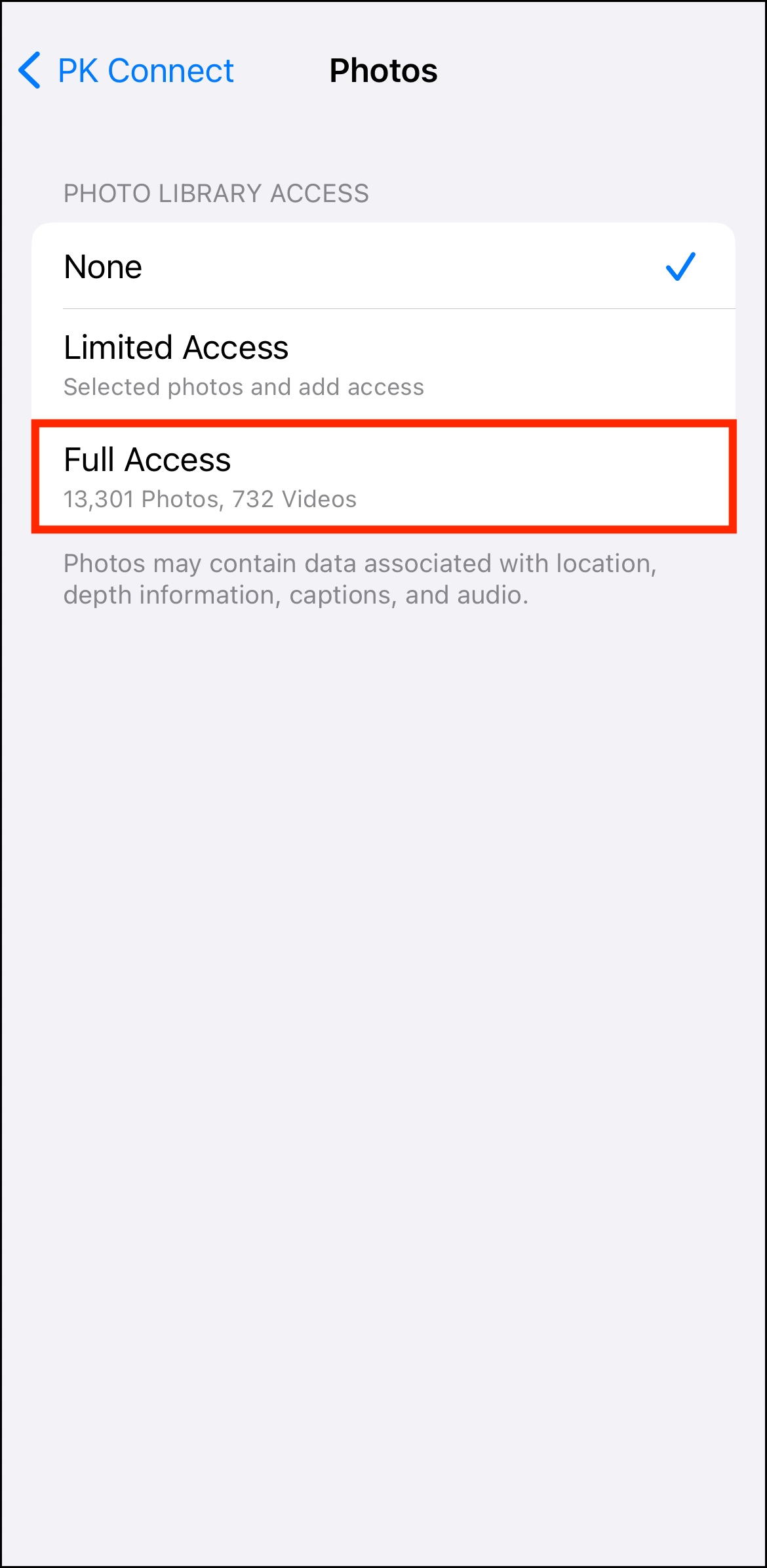 How to Allow Full Access to Photos – Help Center