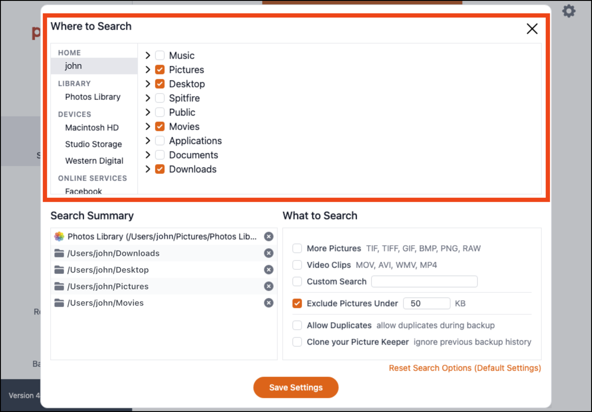 How to Adjust the "Where to Search" Options – Help Center